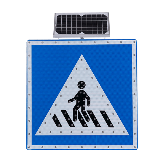 Solar Powered Crosswalk Signs With Flashing Lights