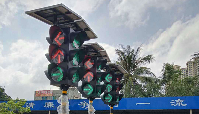 Mobile Solar Powered Traffic Signal Lights Portable Solar Traffic Light