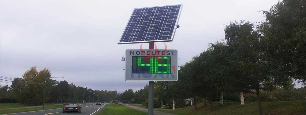 Safe speed guardian in rainy nights - Solar Radar Speed Sign