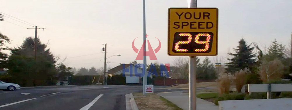 Radar Speed Signs On the Highways in Saudi Arabia