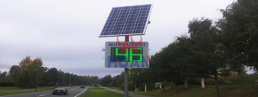 Radar Speed Signs On the Highways in Saudi Arabia