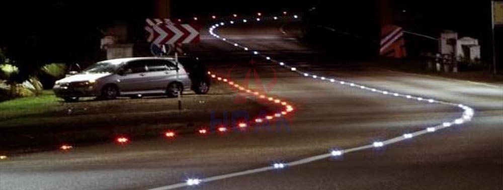 Reflective Studs shine on Peruvian town roads