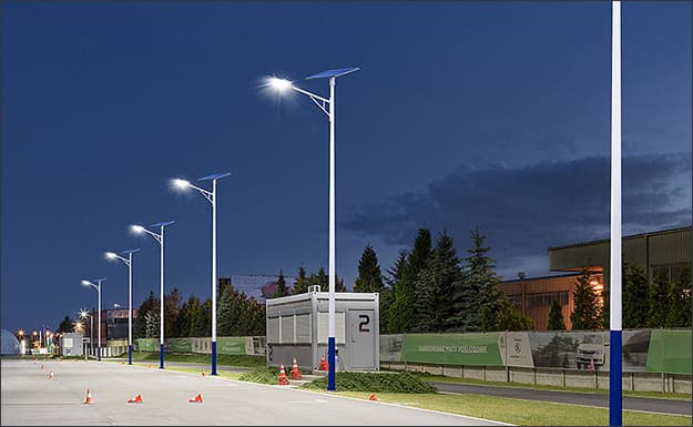 How do outerdoor led solar street lights work?