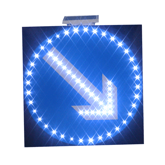 Aluminum Arrow Construction Sign Amber Flashing Chevron Signage